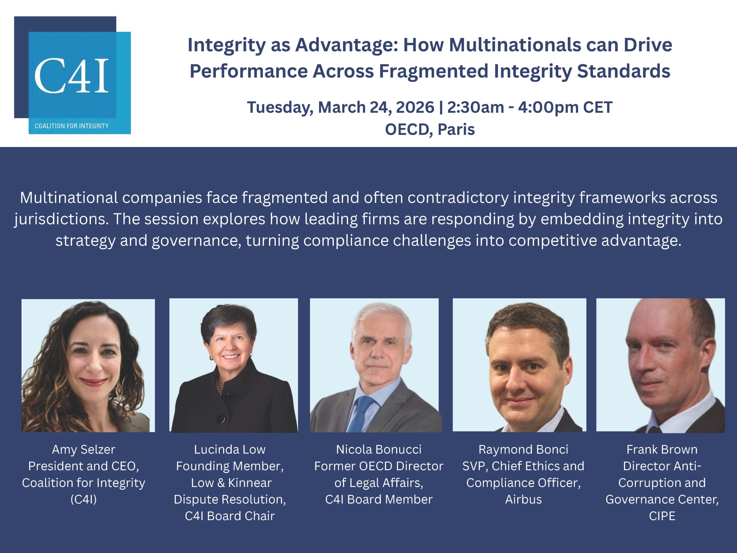 C4I Panel at OECD Global Anti-corruption and Integrity Forum ...